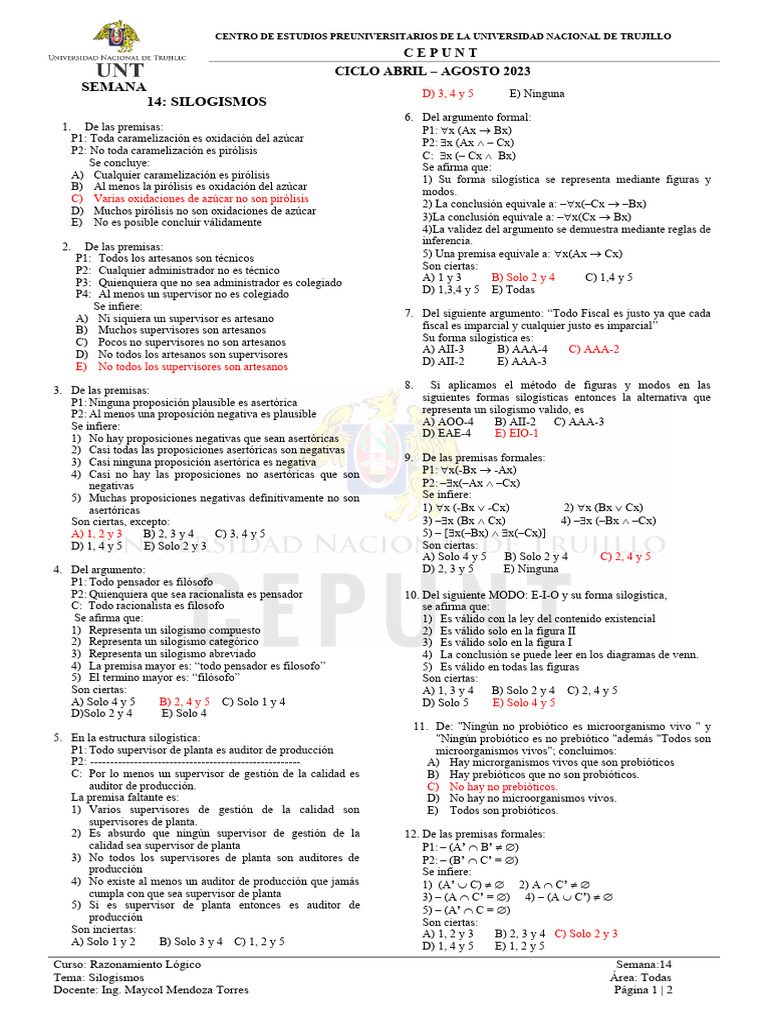 Semana 14 - Maycol Mendoza | PDF