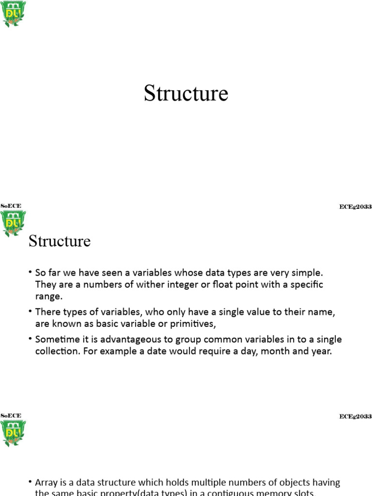 Ch-6 Struct | PDF | Data Type | Variable (Computer Science) Ch-6 Struct | PDF | Data Type | Variable (Computer Science)