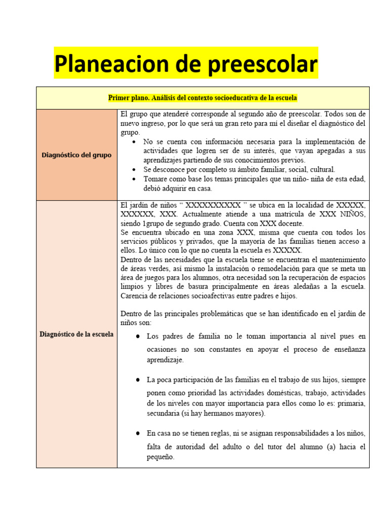Planeacion Preescolar 23 24 NME GRATIS Gkkuga | PDF | Aprendizaje ...