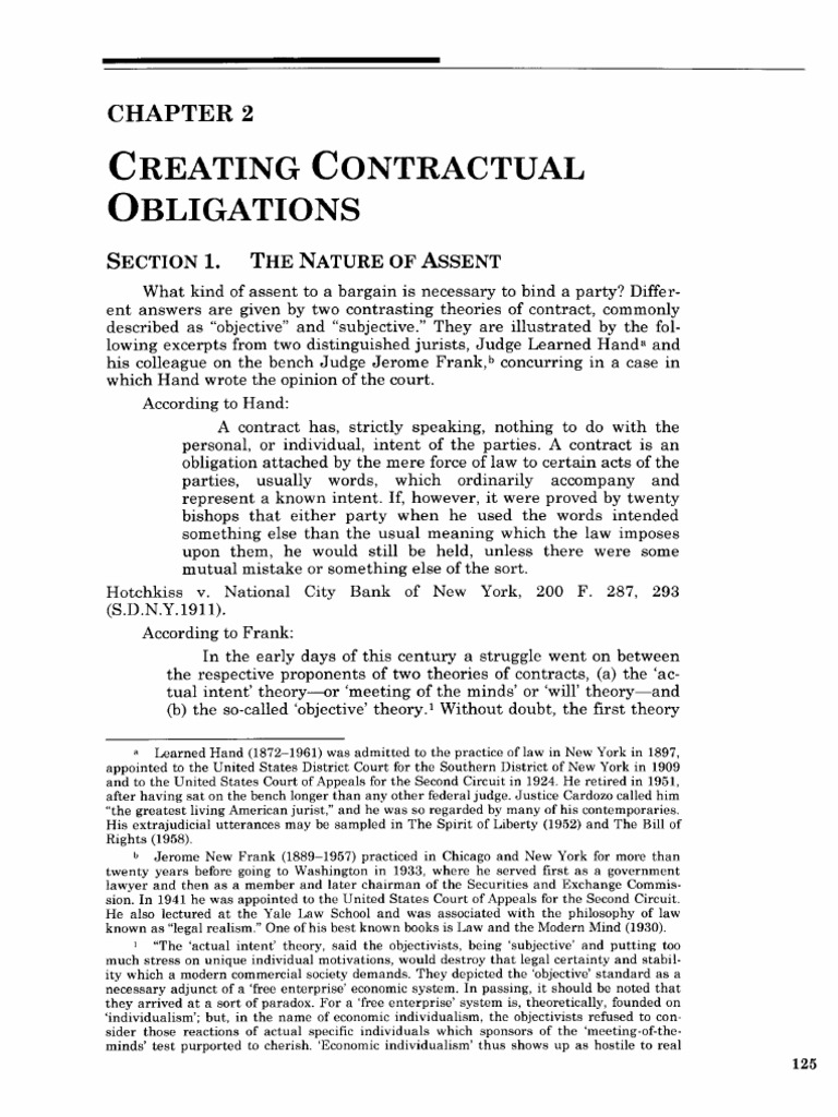 Contracts First Week Reading | PDF | Offer And Acceptance | Common Law