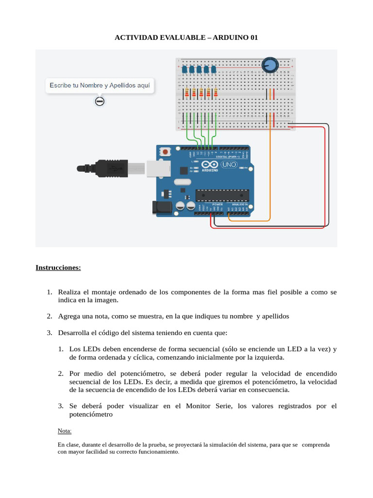 Actividad Arduino 01 | PDF