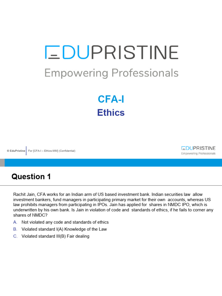 1 Ethics Questions | PDF
