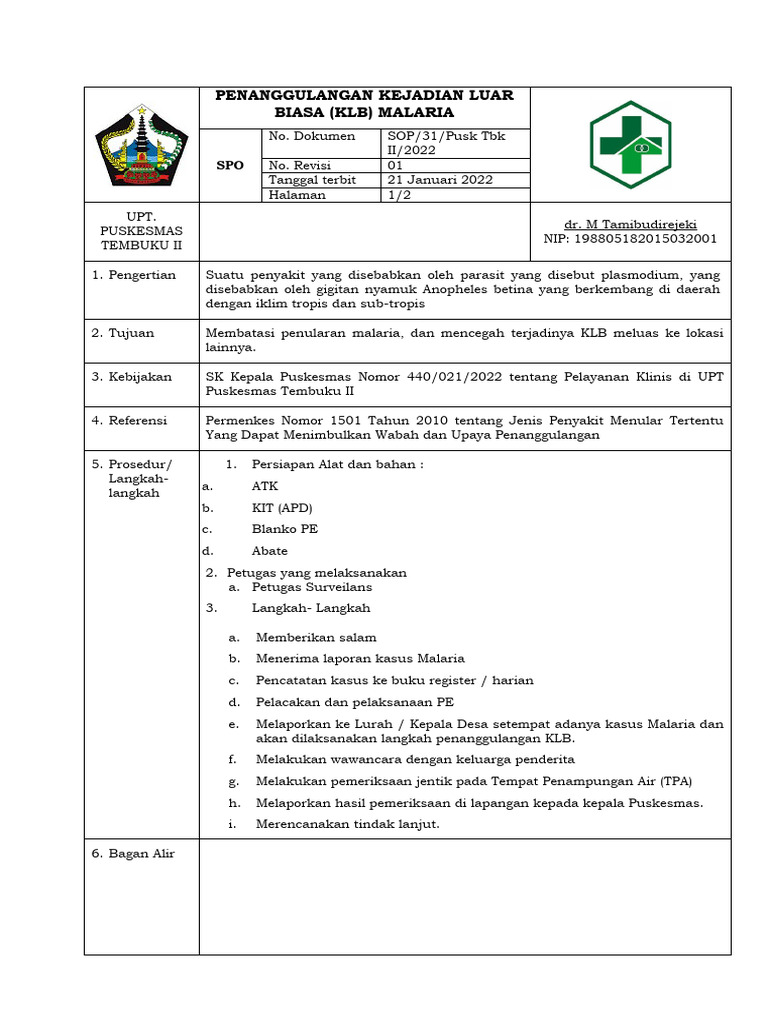16 Spo KLB Malaria | PDF