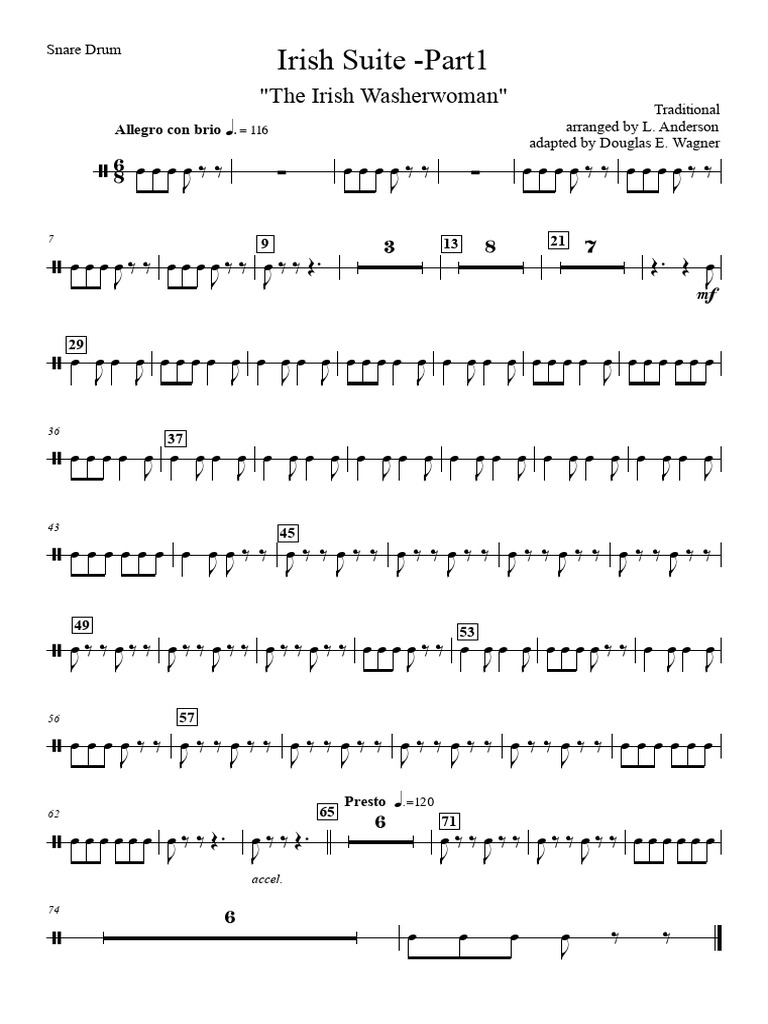 Anderson - Irish Dance - Snare Drum | PDF