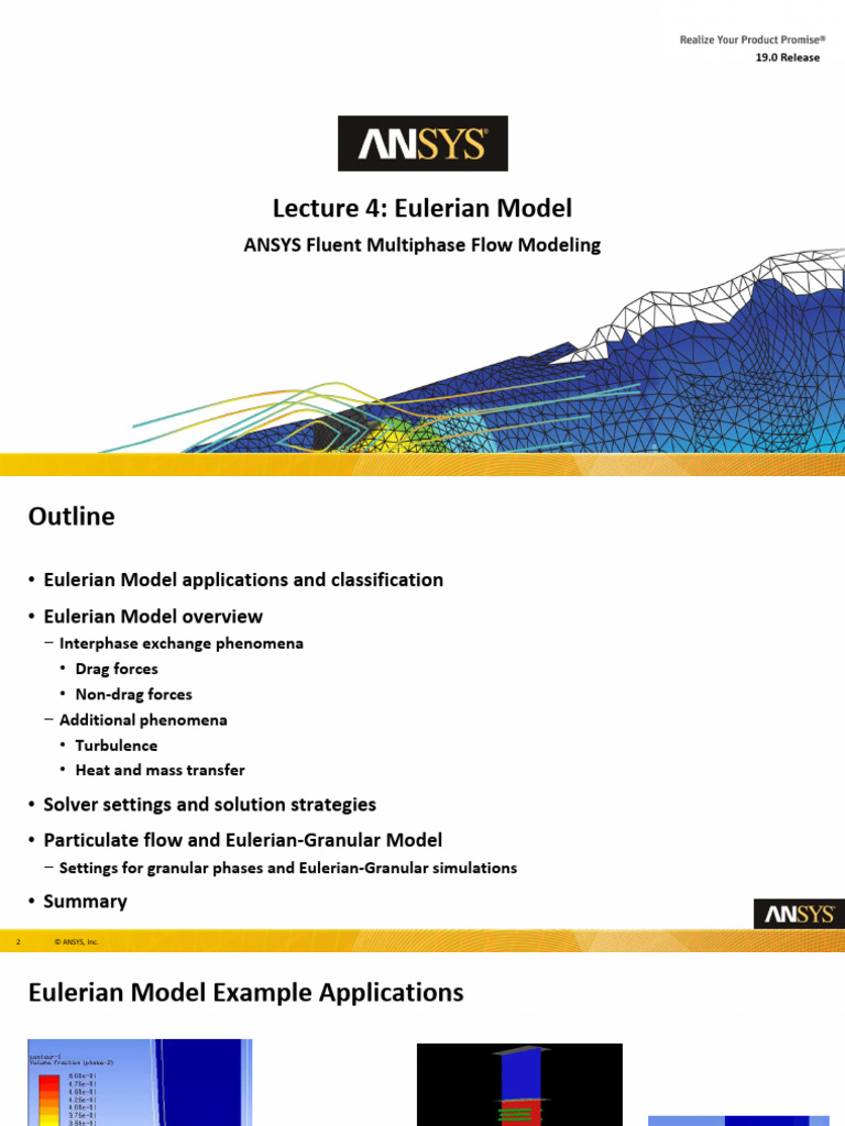 Fluent Multiphase 19.0 L04 Eulerian | PDF | Turbulence | Fluid Dynamics