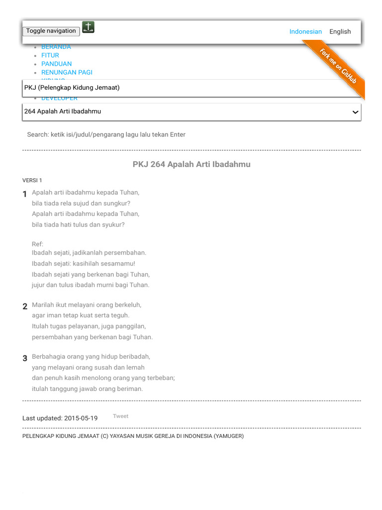 Apalah Arti Ibadahmu (PKJ 264) | PDF | Karier & Perkembangan | Agama & Spiritualitas