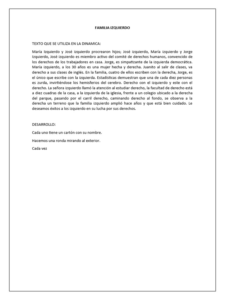 Familia Izquierdo | PDF | Ciencias sociales | Historia