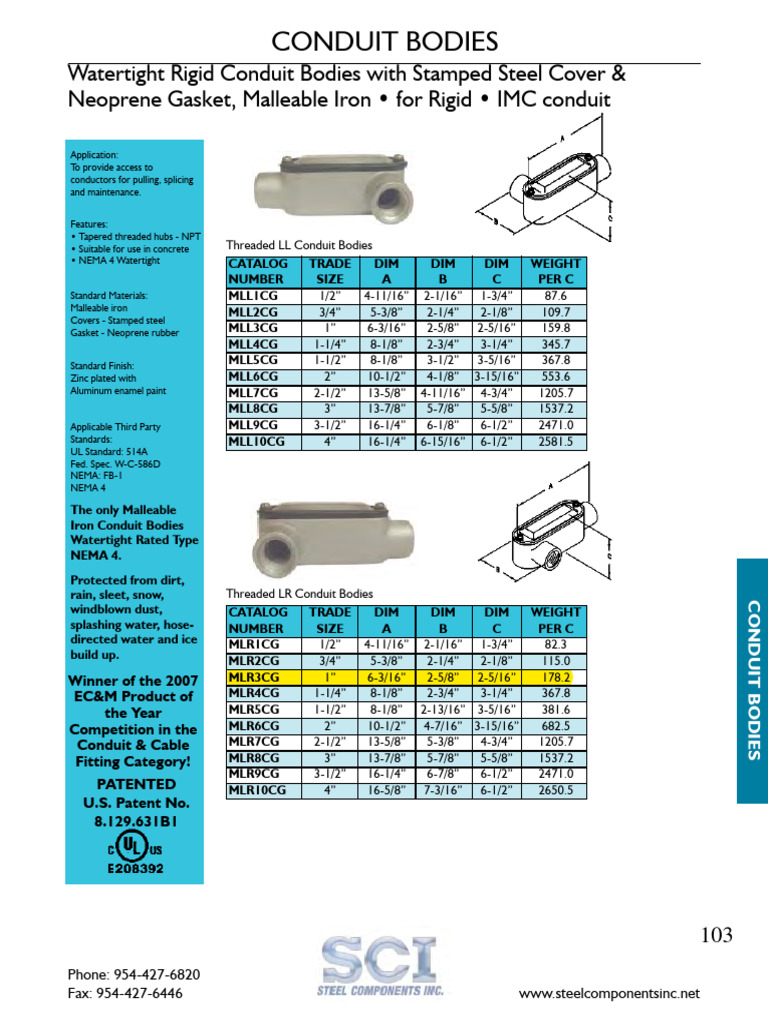 Watertight Conduit Bodies Guide | PDF | Pipe (Fluid Conveyance ...