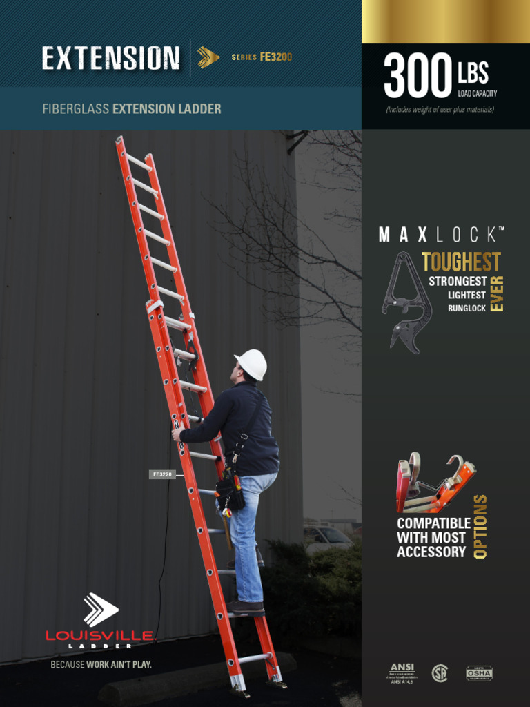 Fe3200 Extension Ladder Flyer | PDF | Ladder | Manufactured Goods