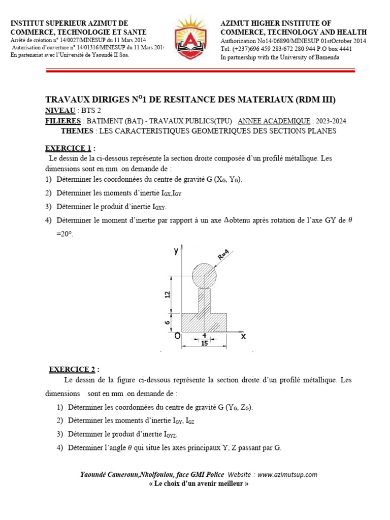 Azimut T D No1 de RDM Iii 2023-2024 | PDF