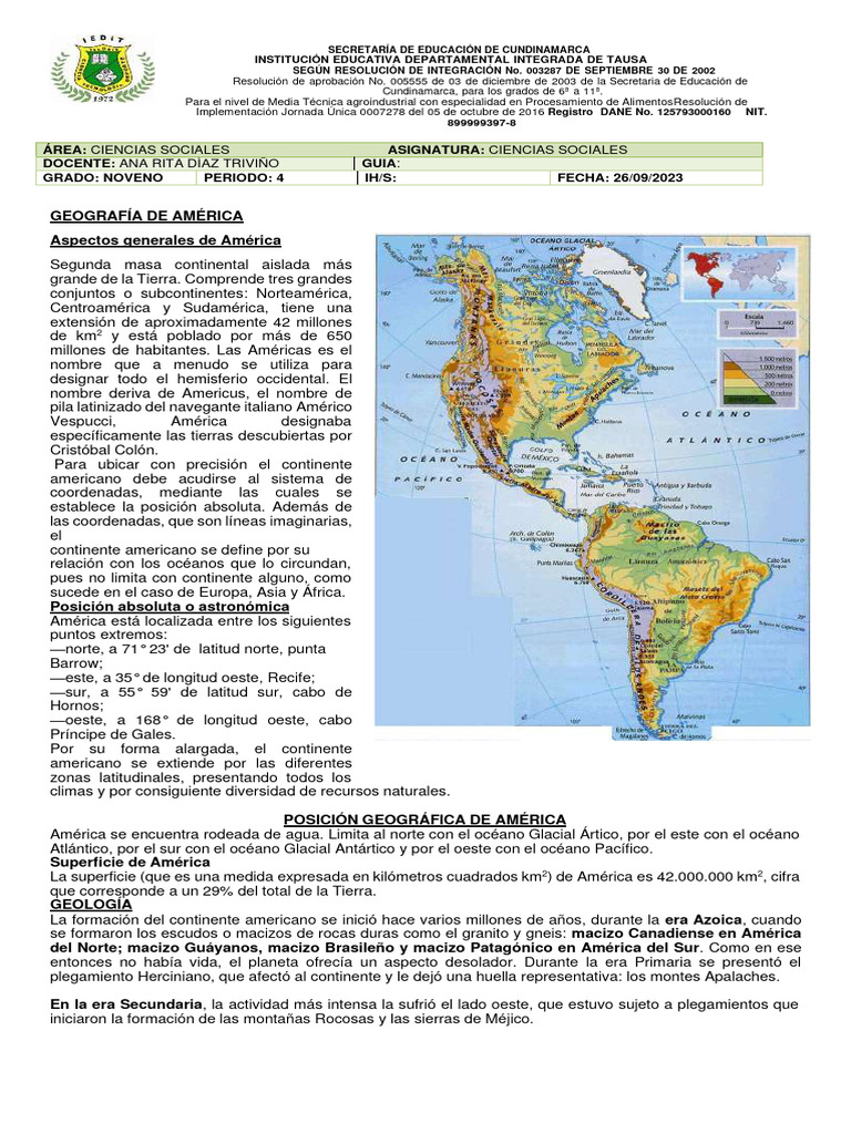 Guía Geografia de America | PDF