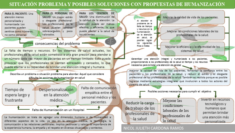 Situación Problema y Posibles Soluciones Con Propuestas de Humanización | PDF | Estrés (biología)