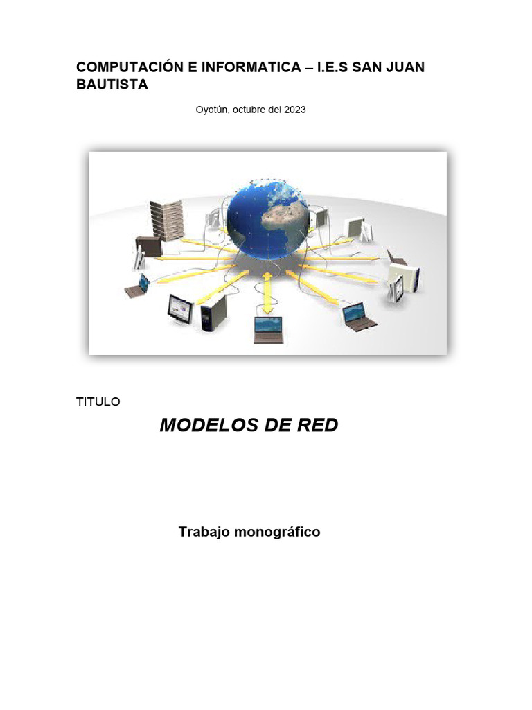 Modelos de Red | PDF | Informática | Tecnología