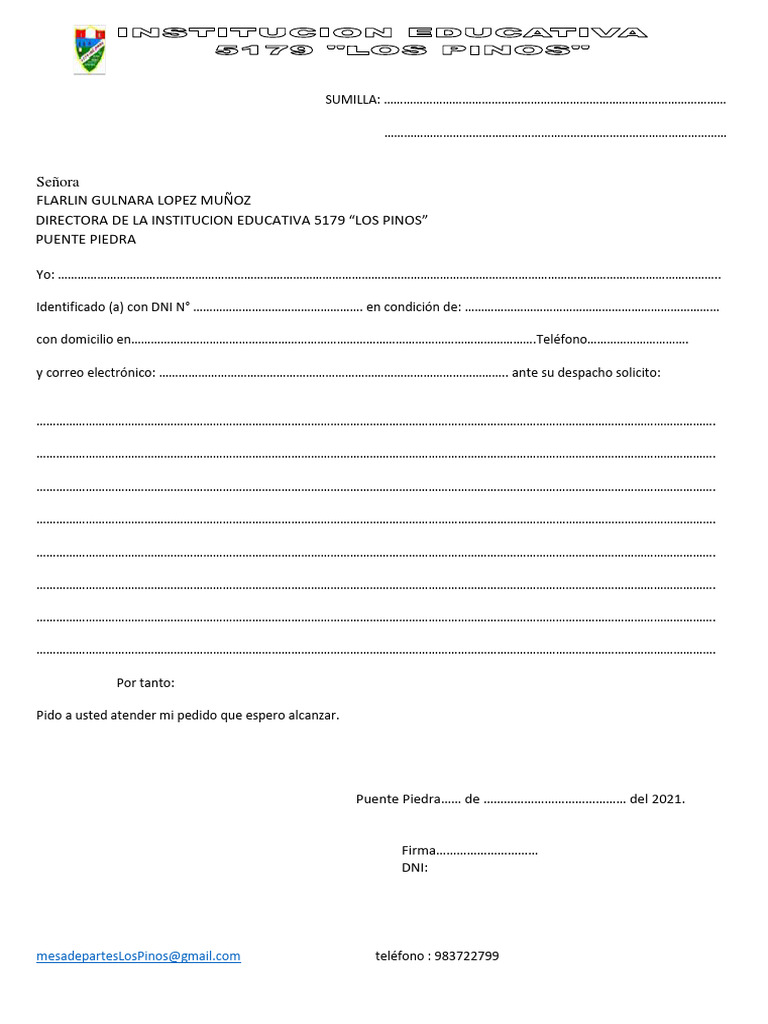 SOLICITUD Formulario | PDF