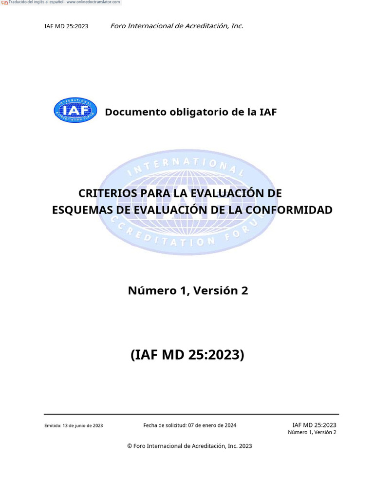 IAF MD 25 Criteria For The Evaluation of CAS Issue1 Version2 13062023 ...