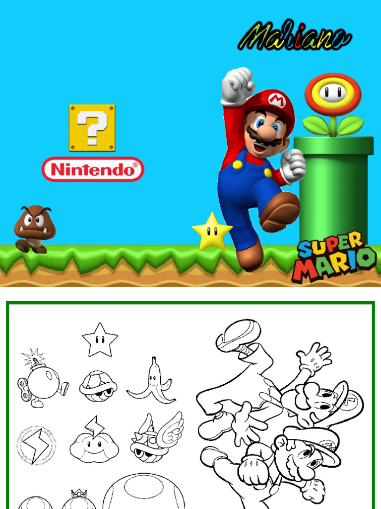 Libro de Mario Bross Colorear | PDF