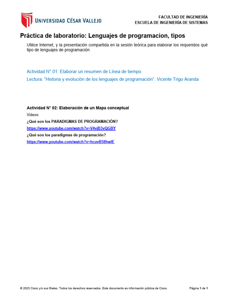 Practica 9.1 - Lenguajes de Programacion | PDF