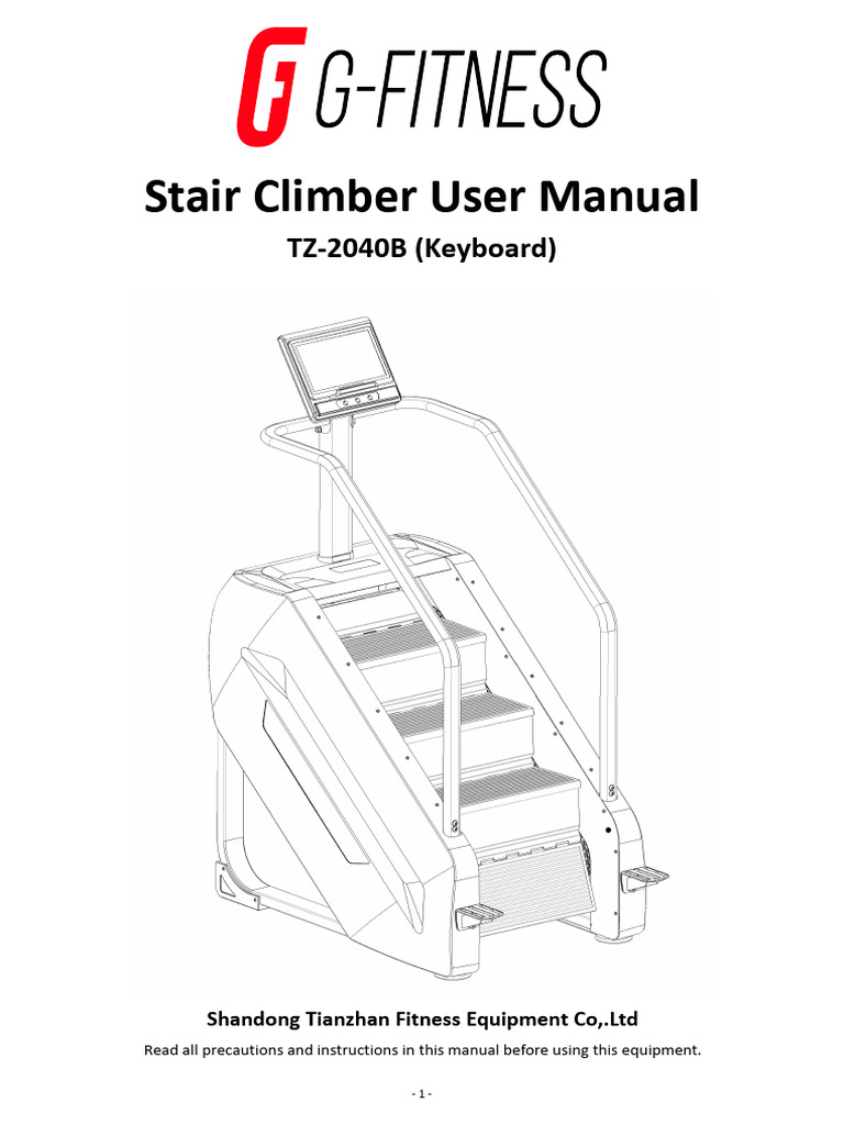 Stair Climber TZ-2040B Ok | PDF | Physical Fitness | Switch