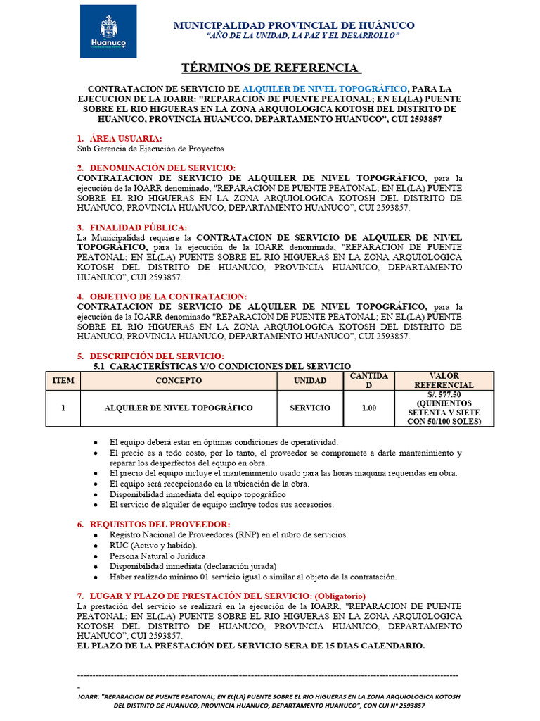 TDR Nivel Topografico | PDF