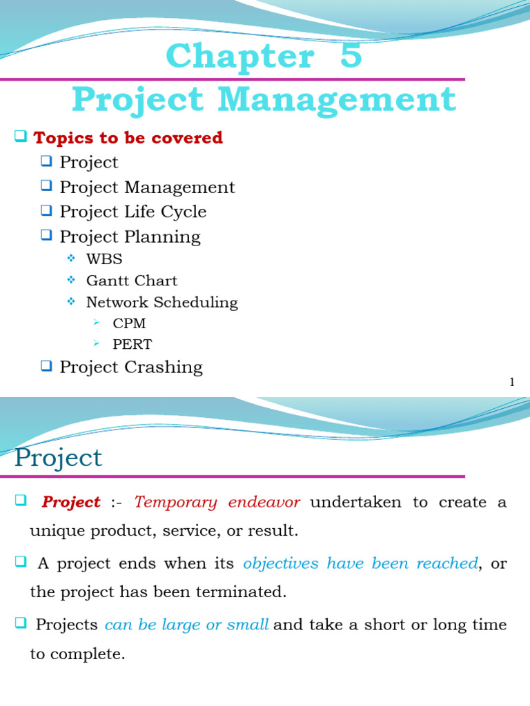 Chapter 5-Project Management | PDF