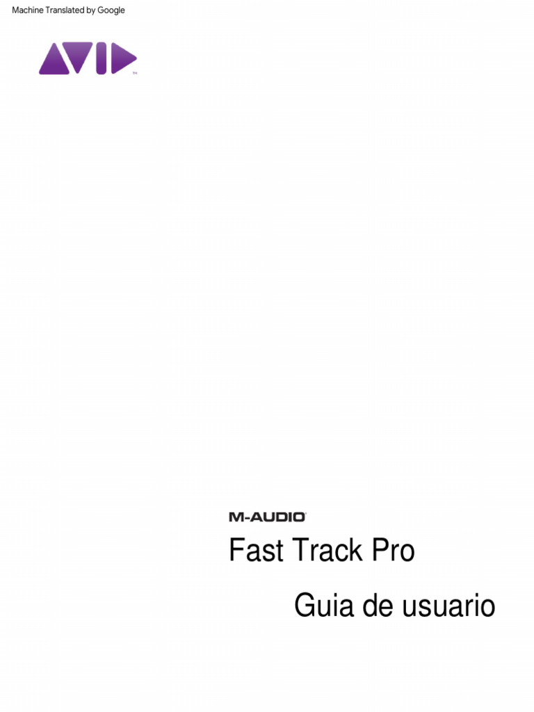 M Audio Fast Track Pro Manual | PDF | Tecnologia e Engenharia