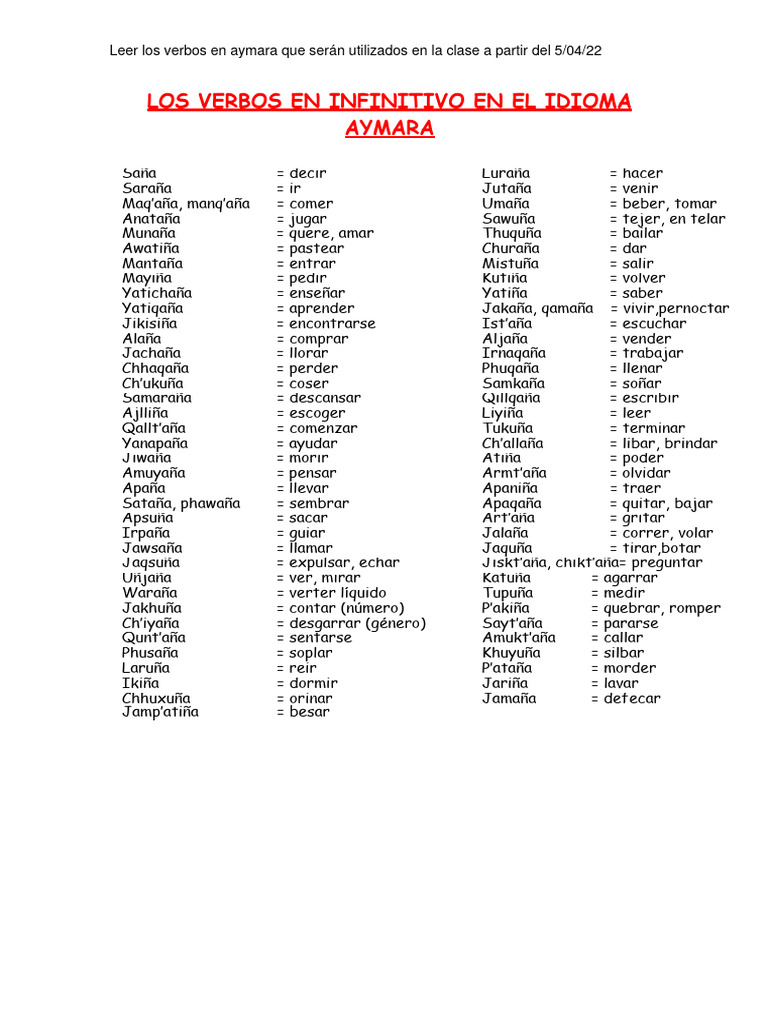 Verbo Infinitivo | PDF