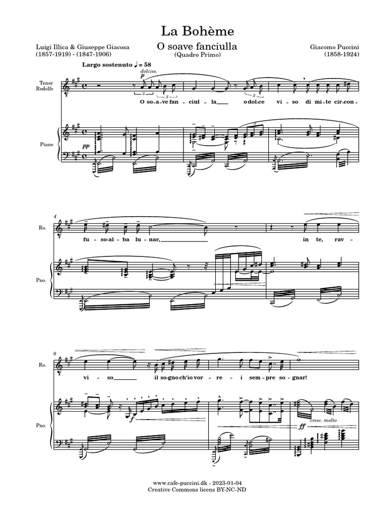 O Soave Fanciulla | PDF