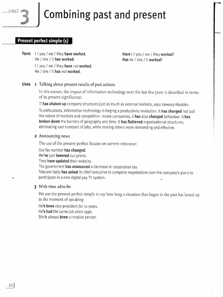 Combining Past and Present | PDF