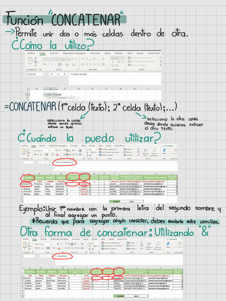 Concatenar, &, Largo y Minusc | PDF