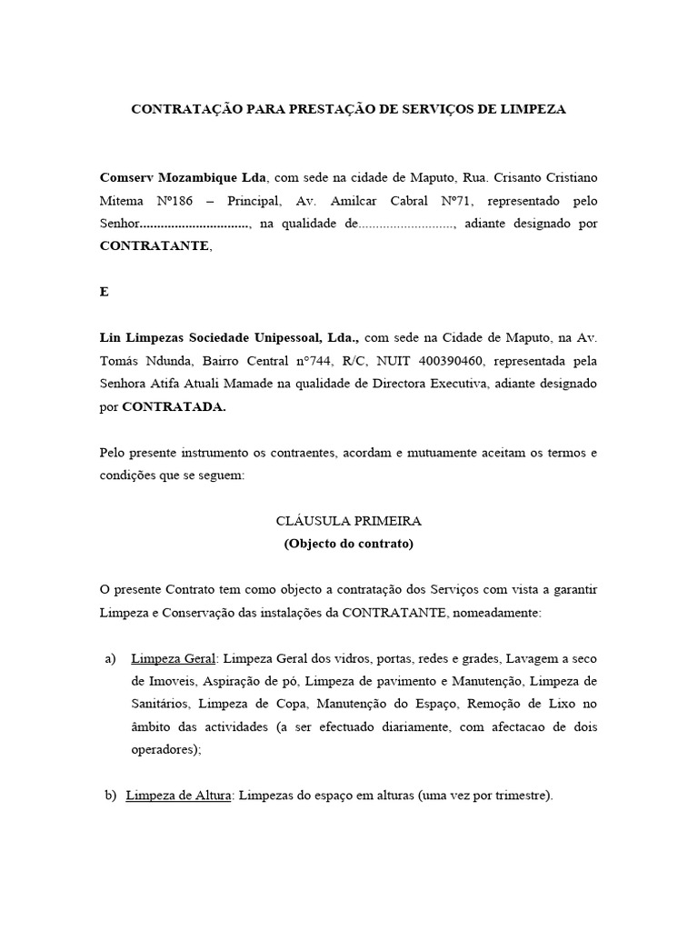 Modelo Contrato | PDF | Contrato legal | Conceitos jurídicos
