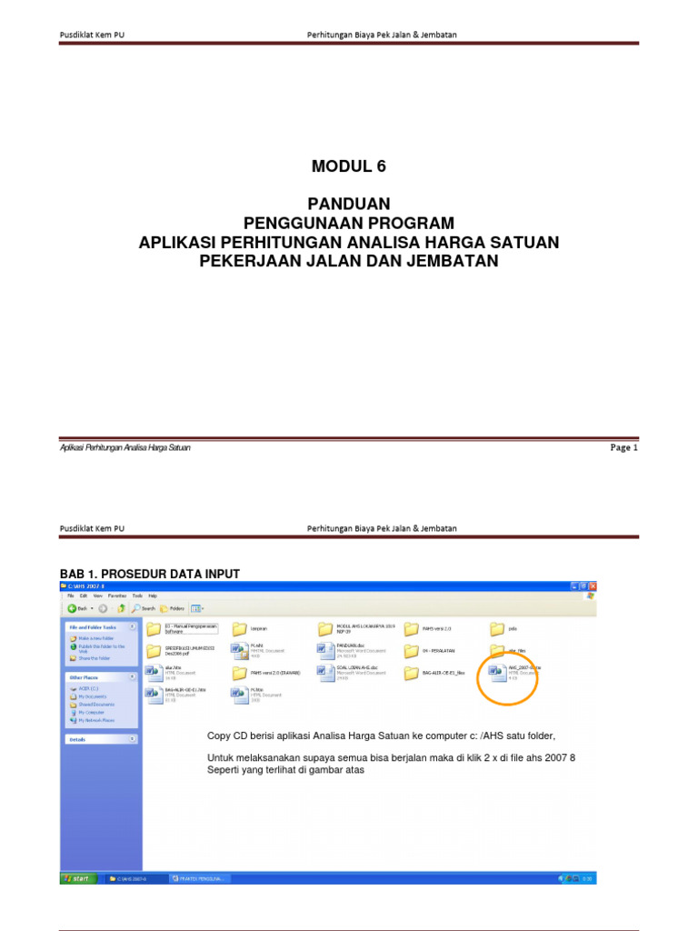 5-6. Aplikasi Perhitungan AHS | PDF