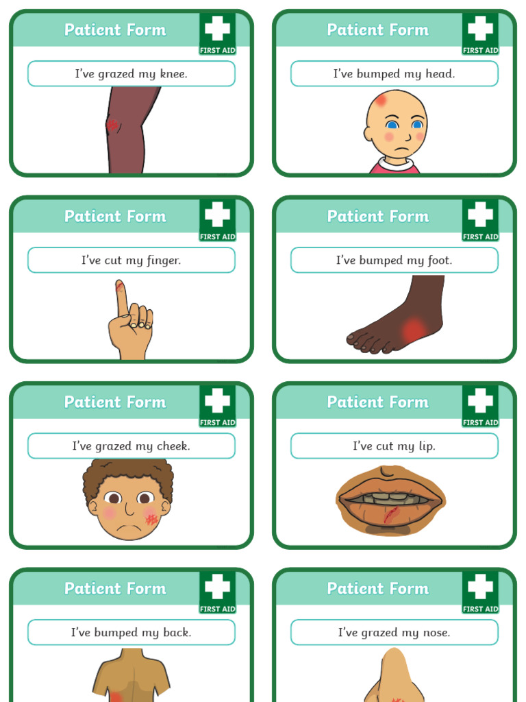 T TP 1654025480 First Aid Role Play Patient Cards - Ver - 2 | PDF