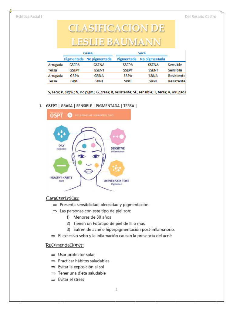 Clasificacion de Leslie Baumann | PDF