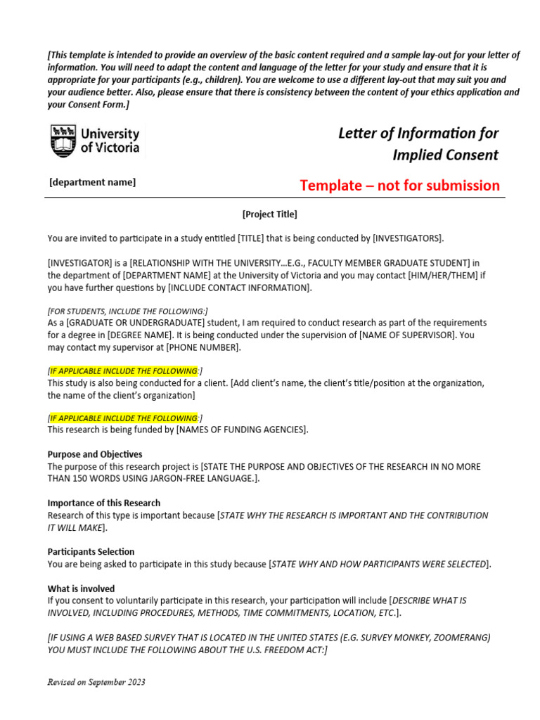 Hre Info Letter Template | PDF | Risk | Informed Consent
