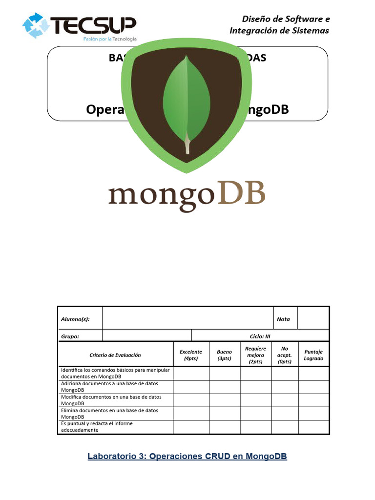 Lab03-BDAV - Operaciones CRUD | PDF