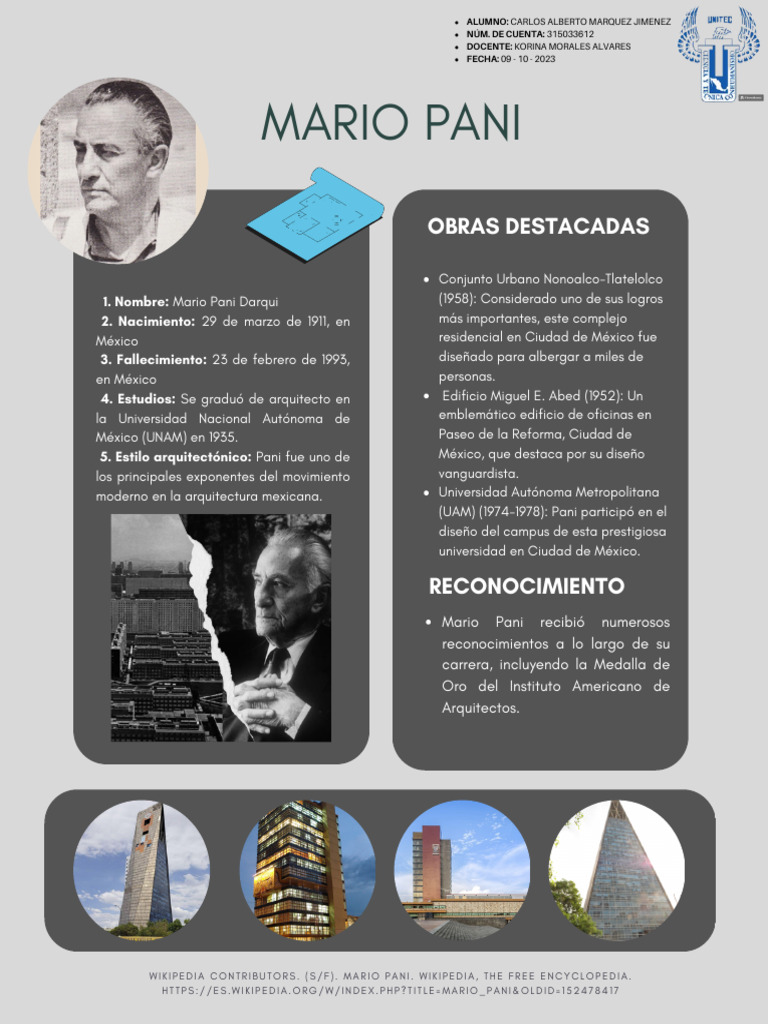 MARIO PANI Arquitecto | PDF