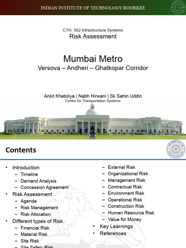 Risk Assesment of Mumbai Metro | PDF | Risk Management | Risk