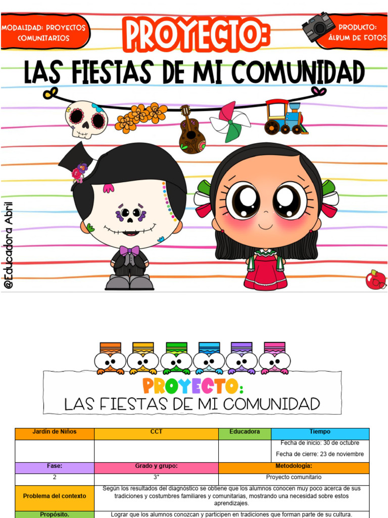 Proyecto LAS FIESTAS DE MI COMUNIDAD | PDF