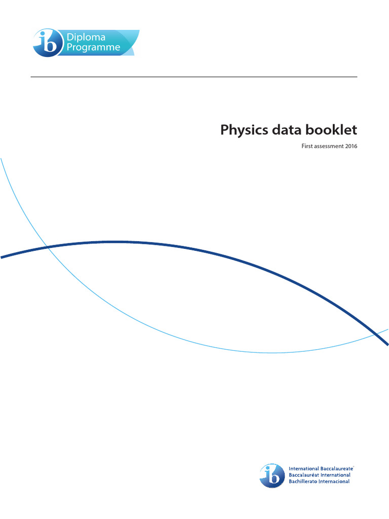 IB Physics Data Booklet | PDF | Electronvolt | Mass