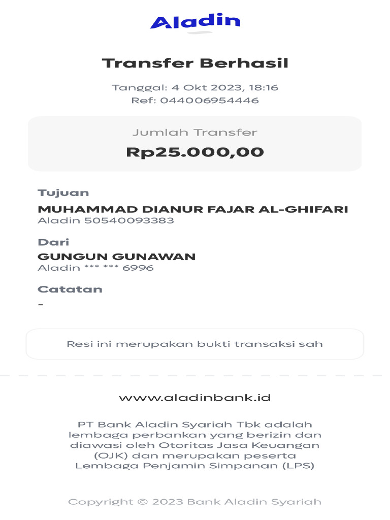 Aladin Ereceipt 041023 044006954446 | PDF