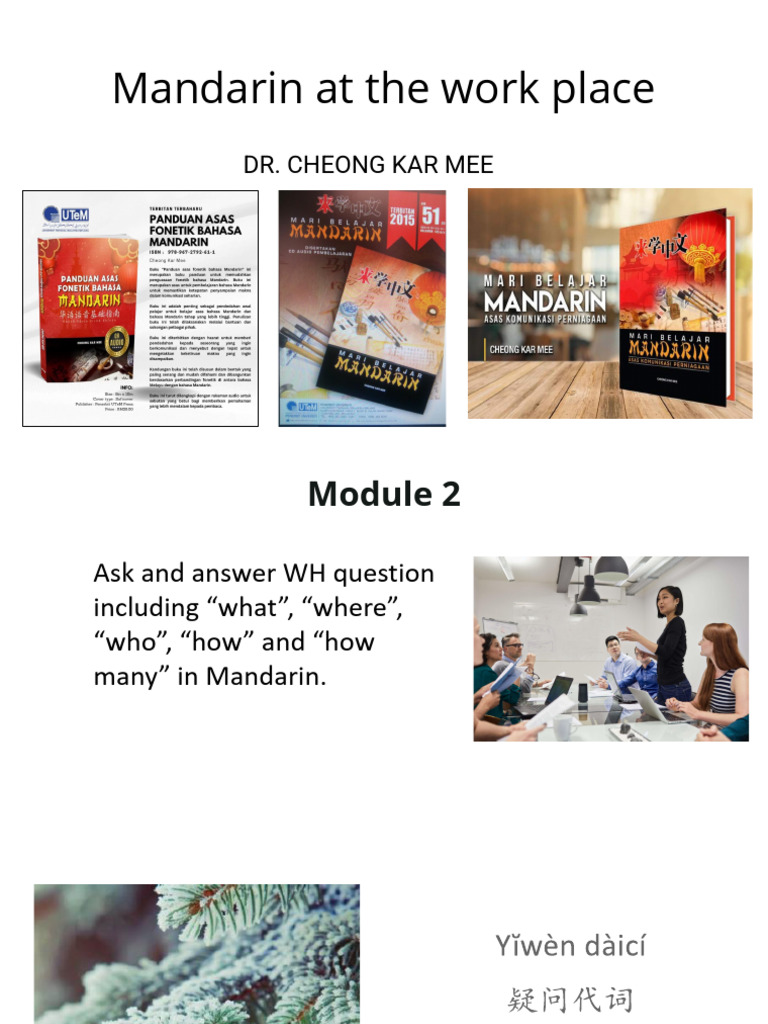 Slide Module 2 Mandarin DR Cheong Kar Mee | PDF | Linguistic Morphology ...