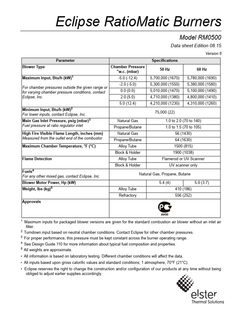 Ds RatioMatic RM0500 USA | PDF | Propane | Combustion