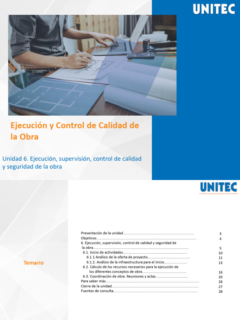 Unidad 6 Ejecución, Supervisión | PDF