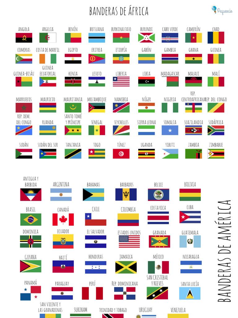 Banderas de África y América | PDF | Asia | Oriente Medio