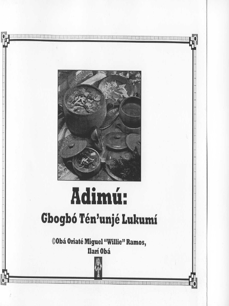 ADIMU Gbogbo - Ten' - Unyen - Lukumi | PDF