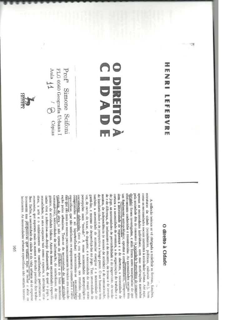 16lefebvre Direito Cidade | PDF