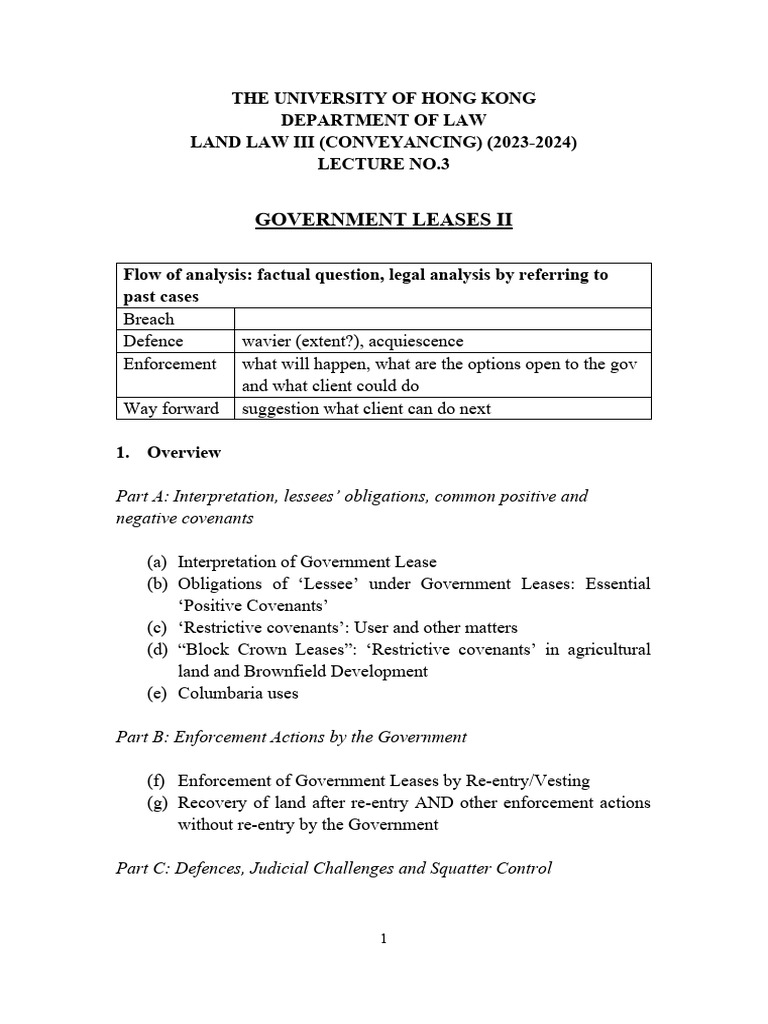 Lecture 3 (Govt Lease II) v5 | PDF