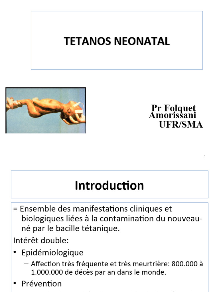 PMC 2-Tétanos Néonatal | PDF | Causes de décès | Maladies et troubles