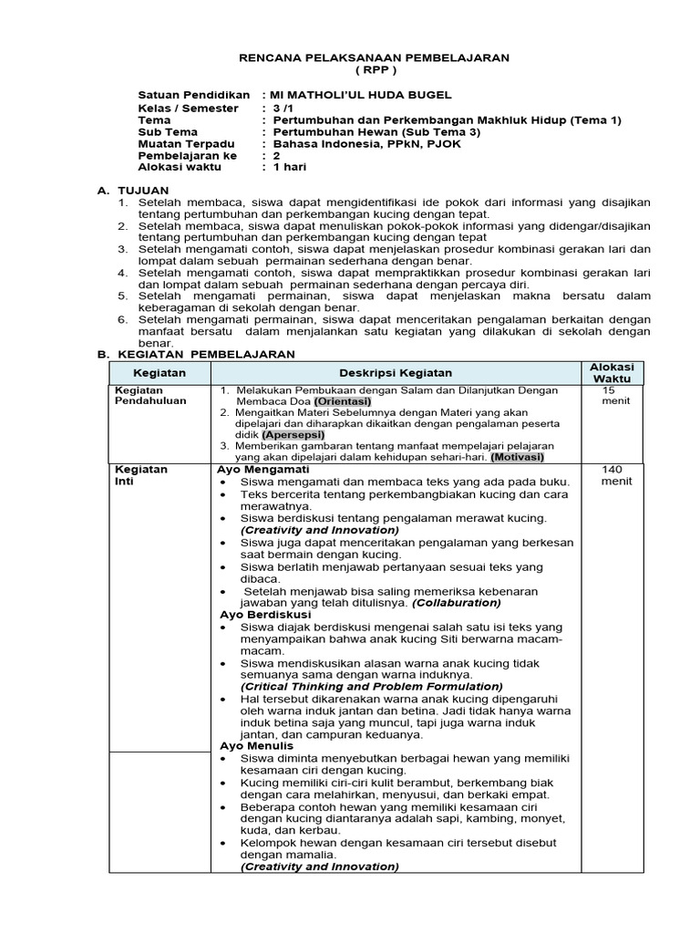 3.1.3.2 - RPP Revisi Terbaru - Katulis - Com | PDF