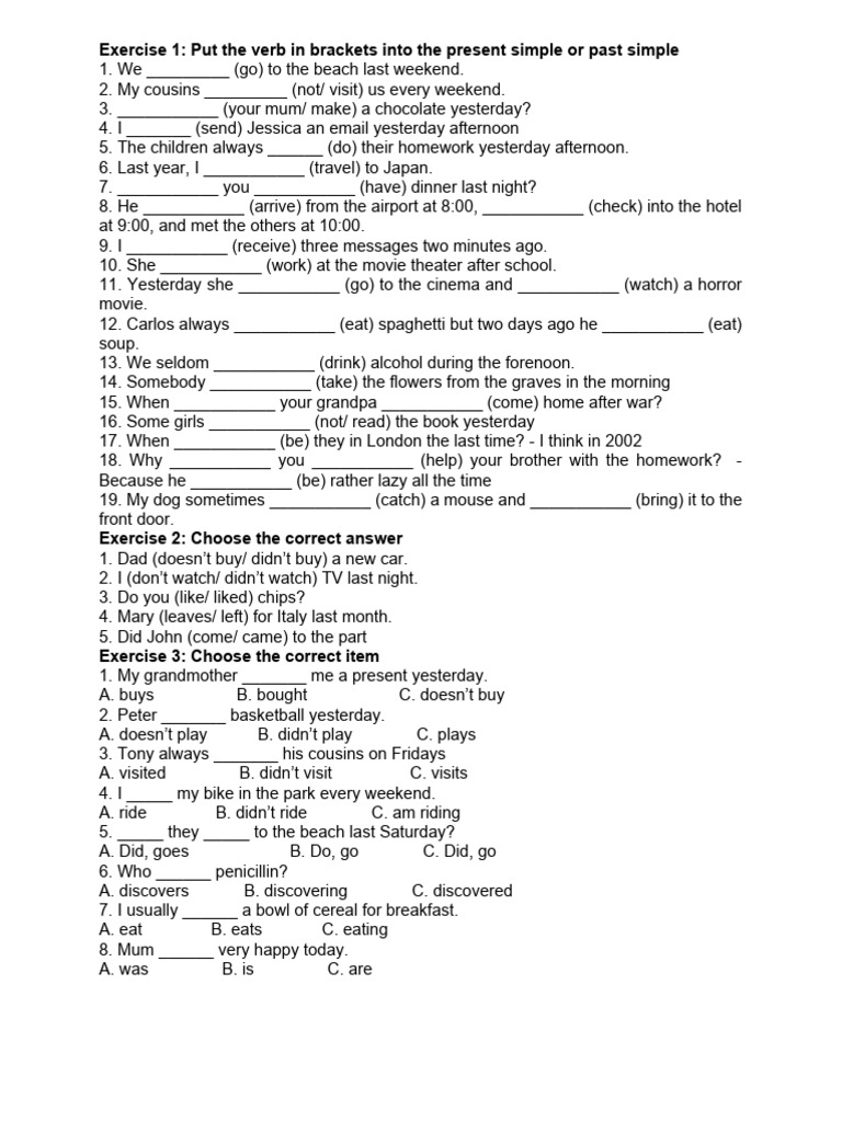 Exercise 1 Ta | PDF | Language Arts & Discipline